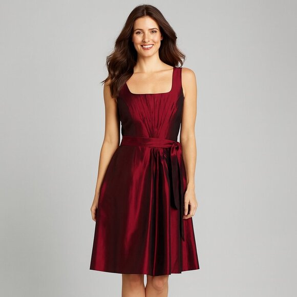 ANTONIO MELANI | Dresses | Antonio Melani Burgundy Sleeveless Fit Flare ...